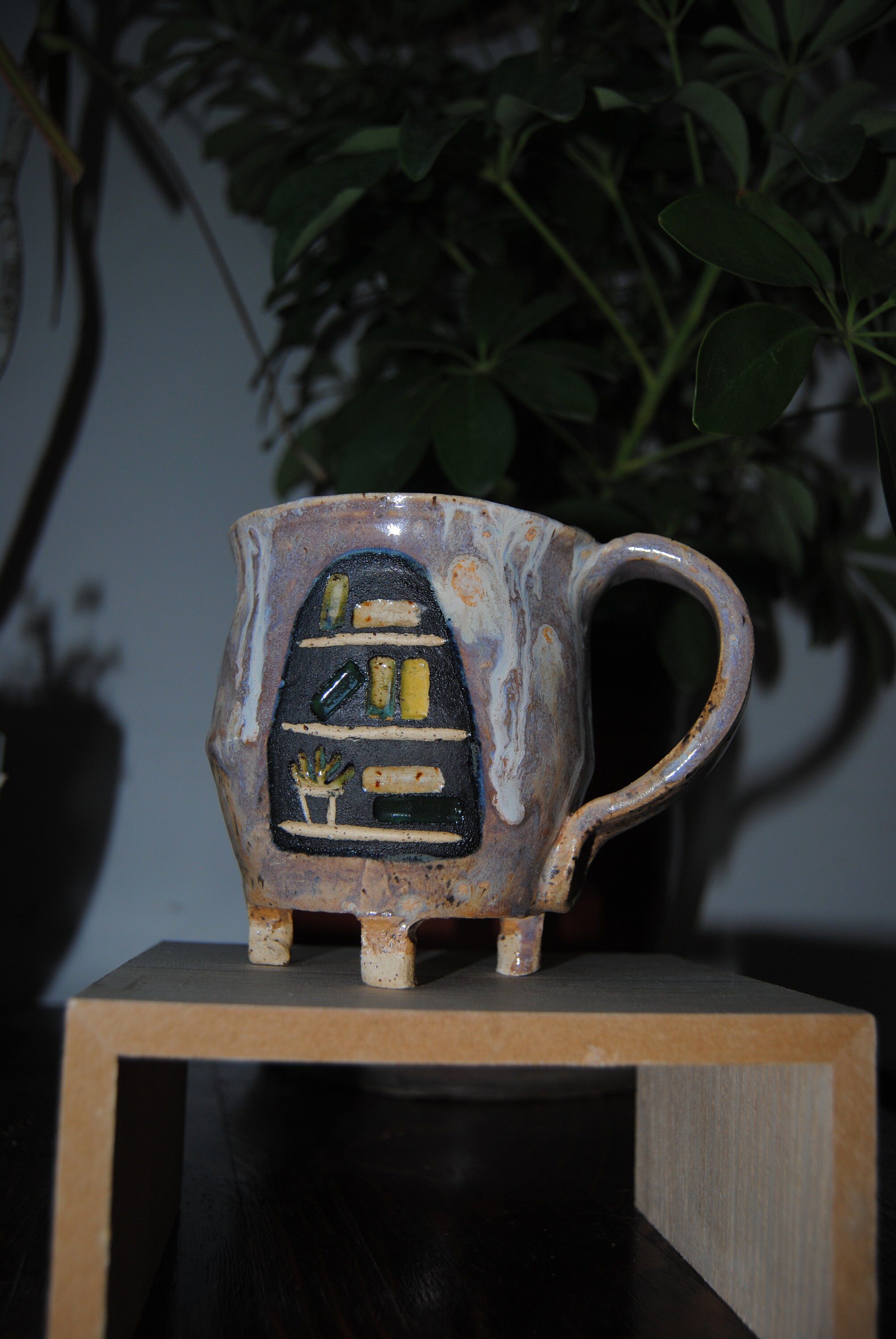 Art & Collectibles Forest Green Ethereal Drip Booktok Plant Bookshelf ...