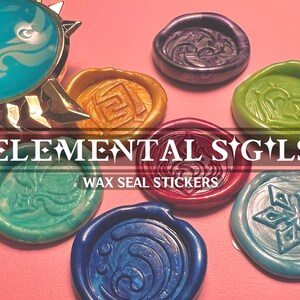 Genshin Elemental Sigils Wax Seal Stickers - Etsy