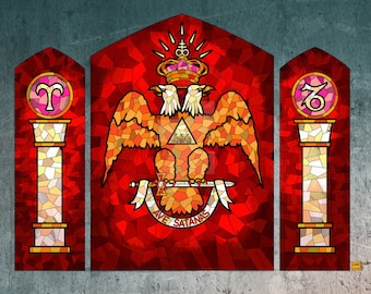 Satanic Stained Glass - Etsy
