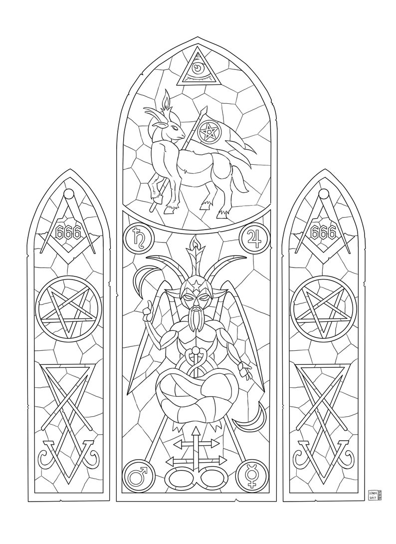 The Satanic Coloring Book Volume 1: Physical Copy - Etsy