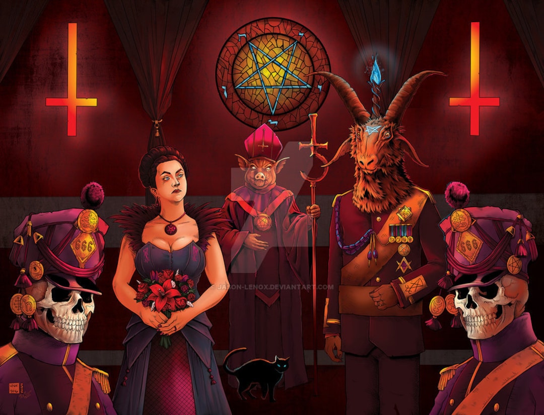 Satanic Black Mass Wedding Print - Etsy
