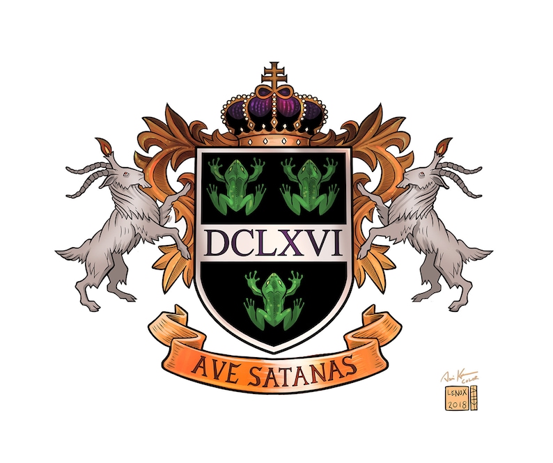 Satanic Coat of Arms Heraldry Print 11x17 - Etsy Denmark
