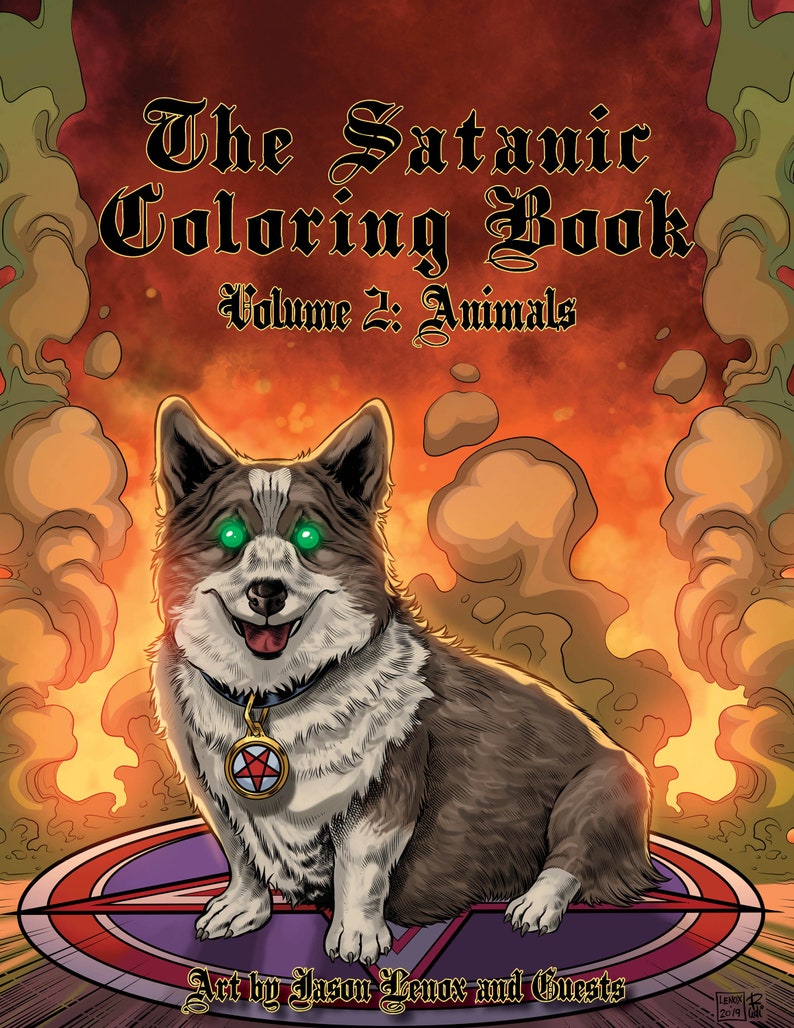 The Satanic Coloring Book Volume 2: Animals Physical Copy - Etsy