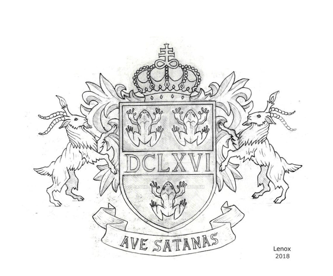 Satanic Coat of Arms Heraldry Print 11"x17" - Etsy