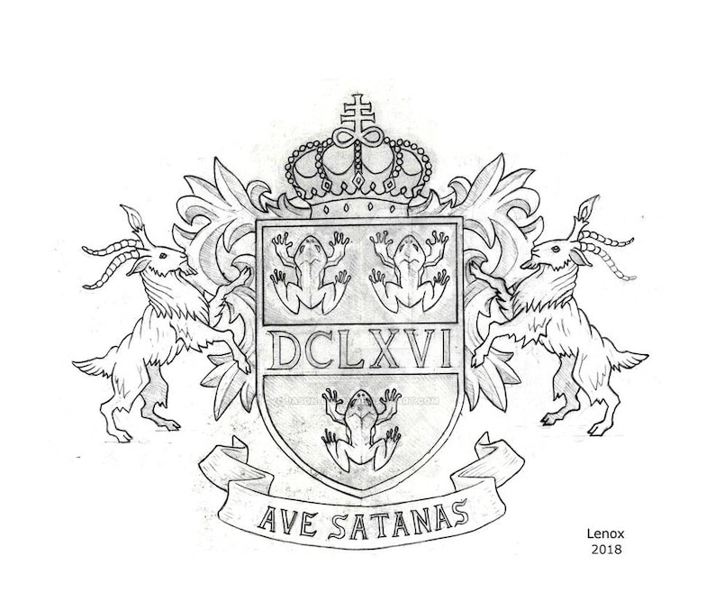 Satanic Coat of Arms Heraldry Print 11"x17" - Etsy