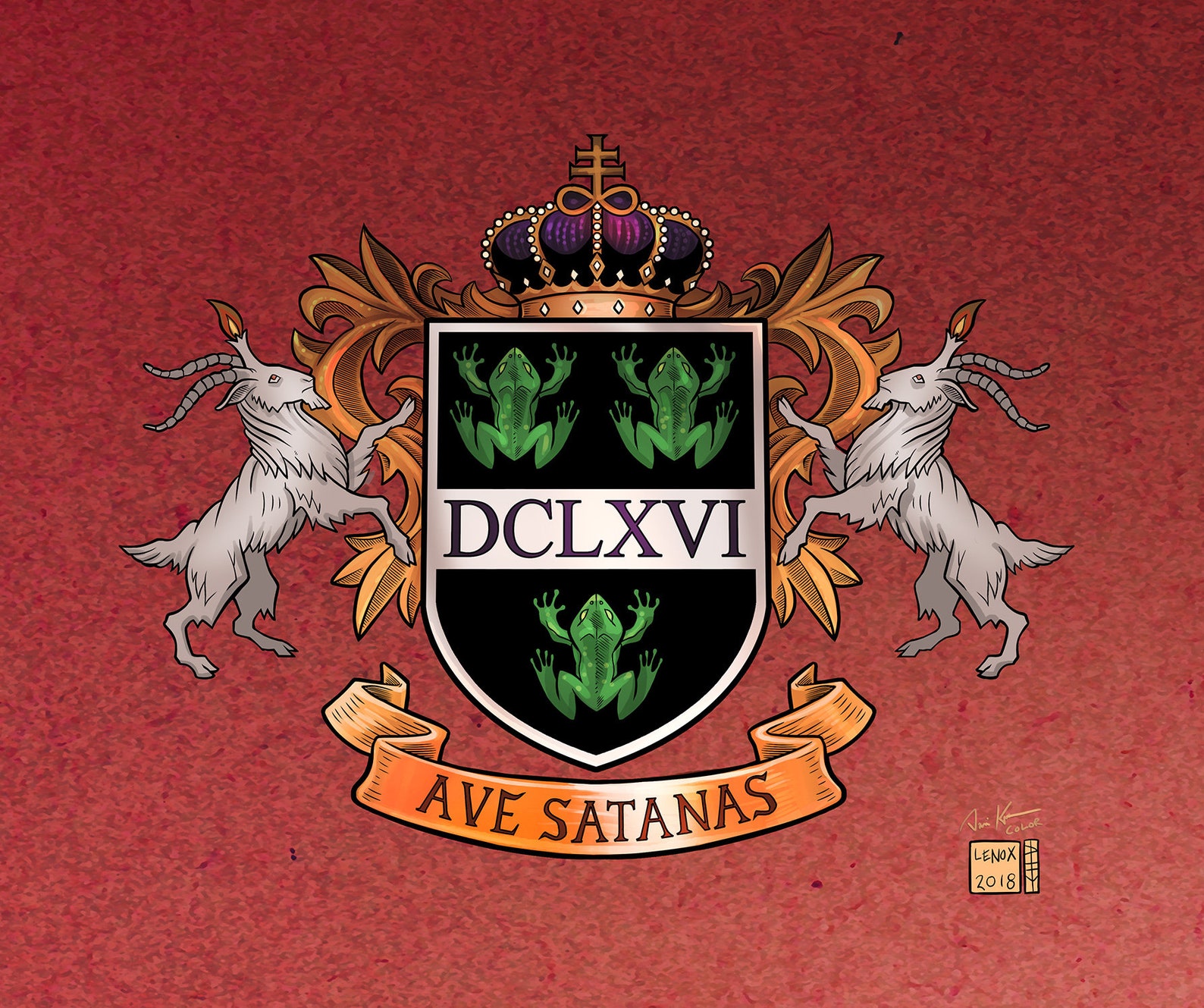 Satanic Coat of Arms Heraldry Print 11x17 | Etsy