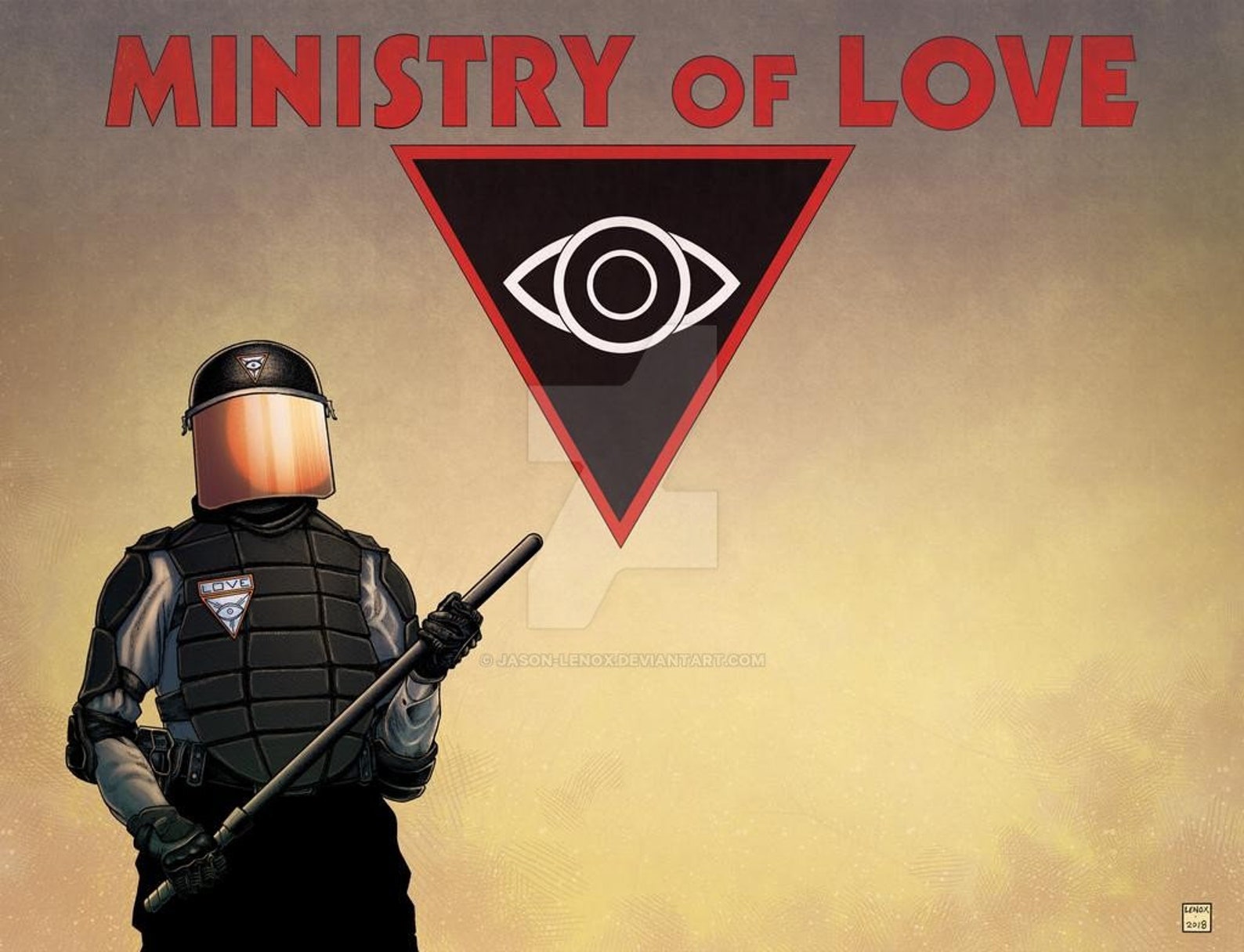 1984 Ministry of Love Print 11x17 - Etsy