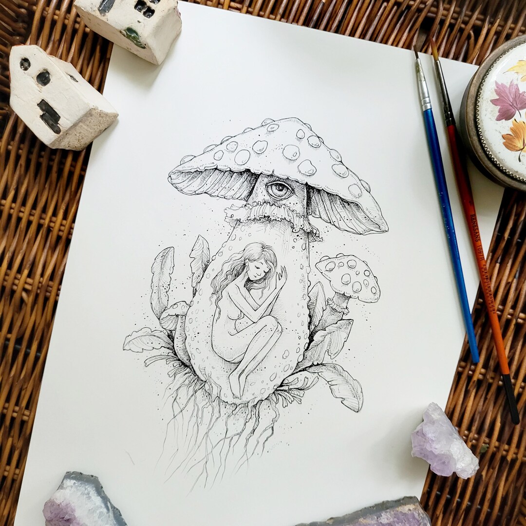 Funghi Soul - Printable Colouring Page - Etsy