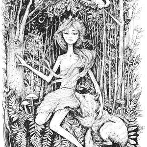 DRYAD - A4 Digital Coloring Page by Karolina Kubikowska - Etsy