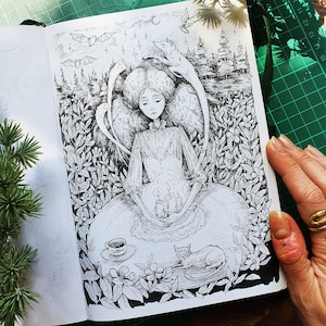 The Conjuring - A4 Digital Coloring Page by Karolina Kubikowska - Etsy