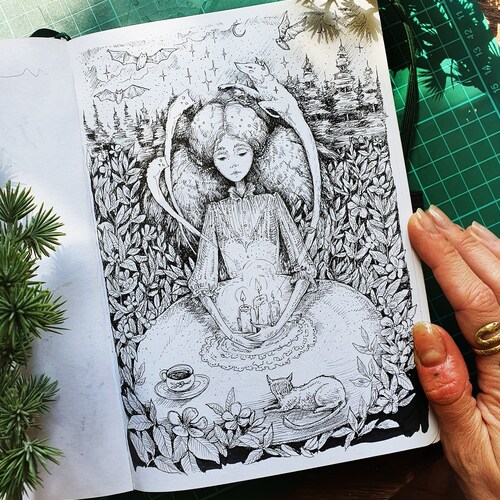 The Conjuring A4 Digital Coloring Page by Karolina - Etsy