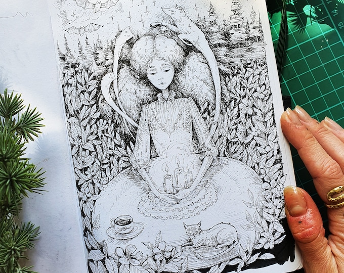 The Conjuring A4 Digital Coloring Page by Karolina Kubikowska - Etsy