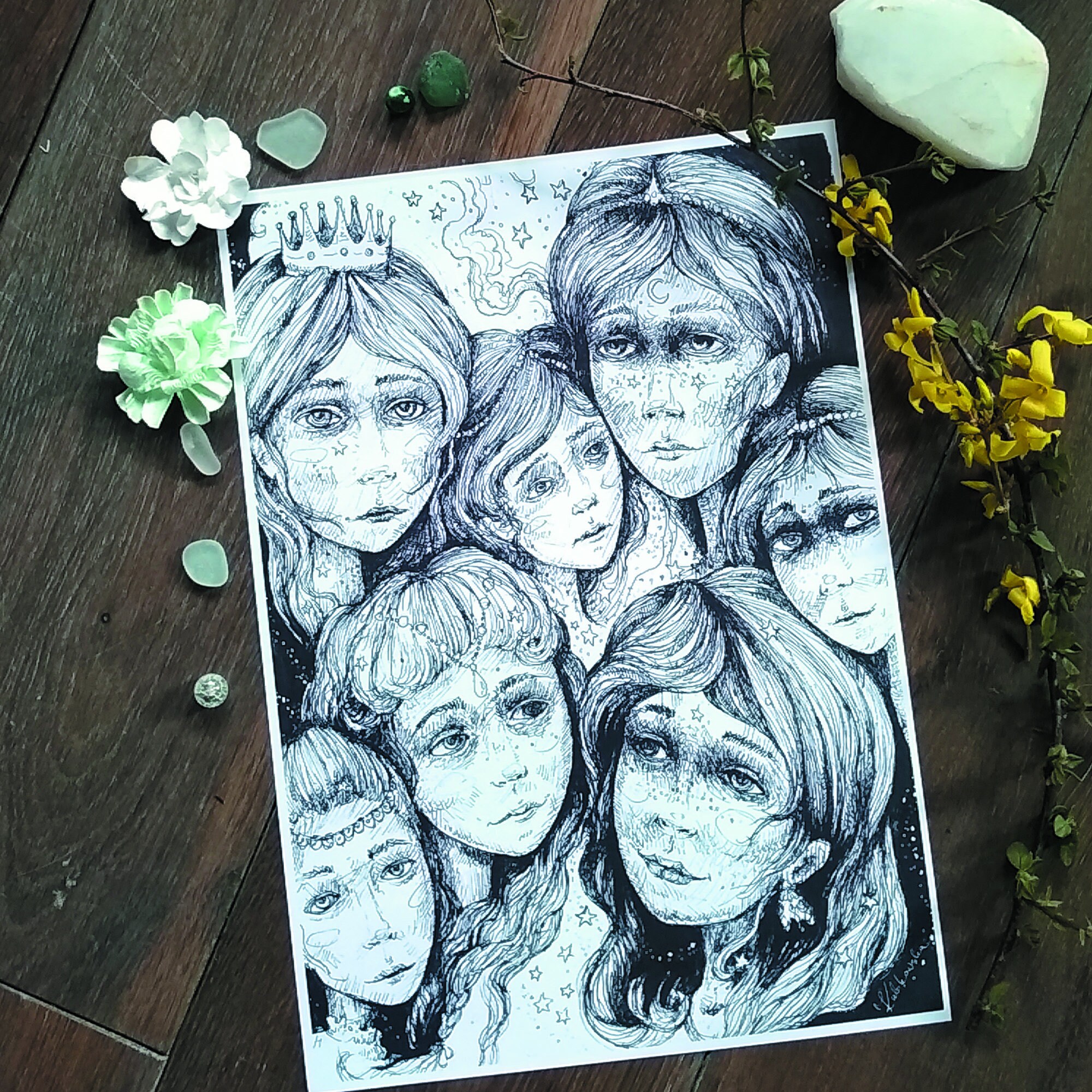 Princess Diaries - A4 Digital Coloring Page by Karolina Kubikowska ...