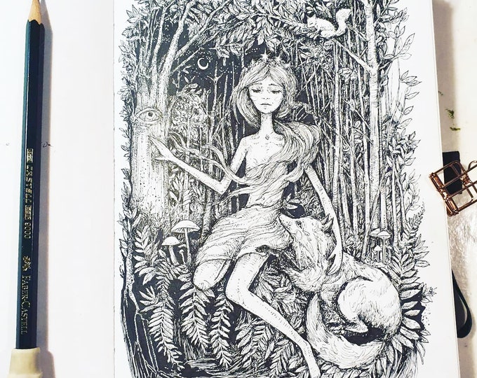 DRYAD - A4 Digital Coloring Page by Karolina Kubikowska - Etsy