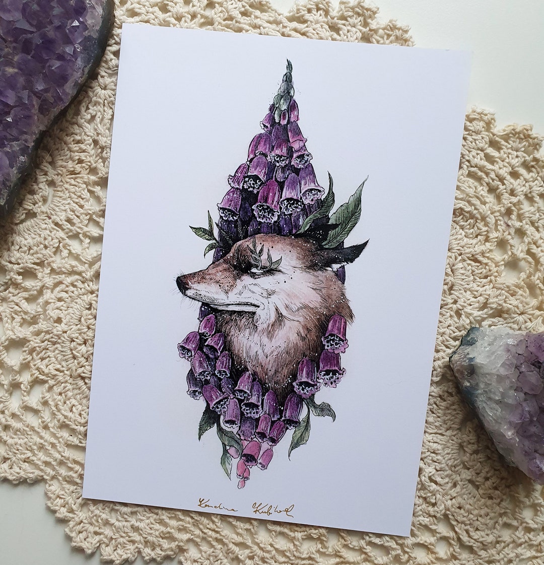 Foxglove - A4 Print - Etsy