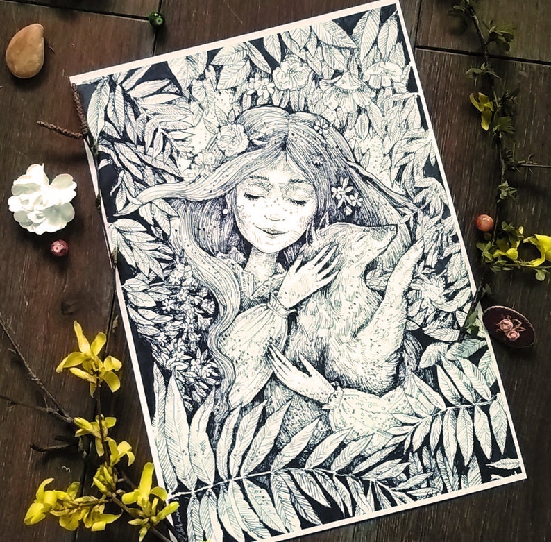 Friends Forever A4 Digital Coloring Page by Karolina - Etsy