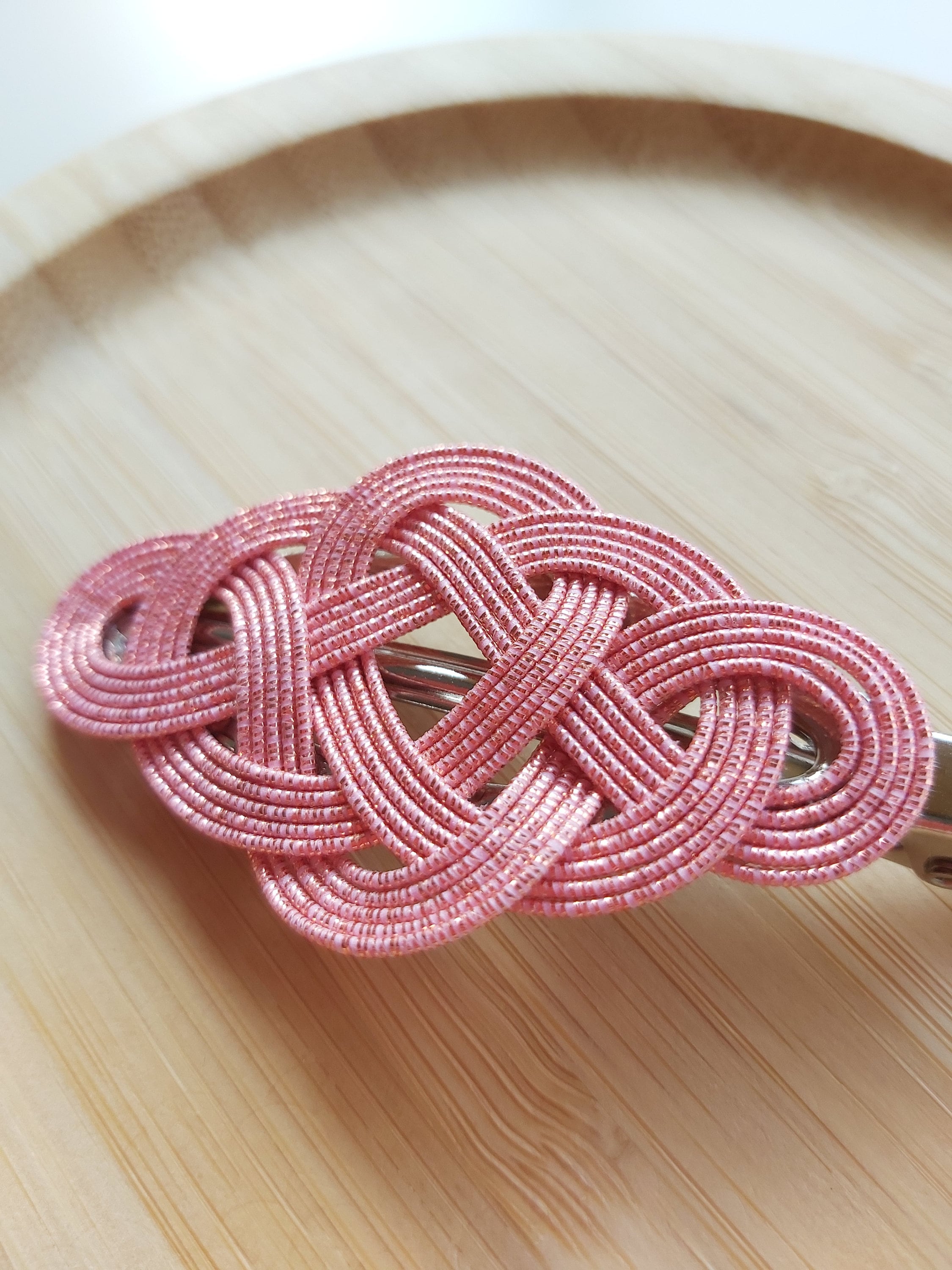 Japanese Knot Hair Clip Mizuhiki Paper Cords Sparkly Pink - Etsy Australia