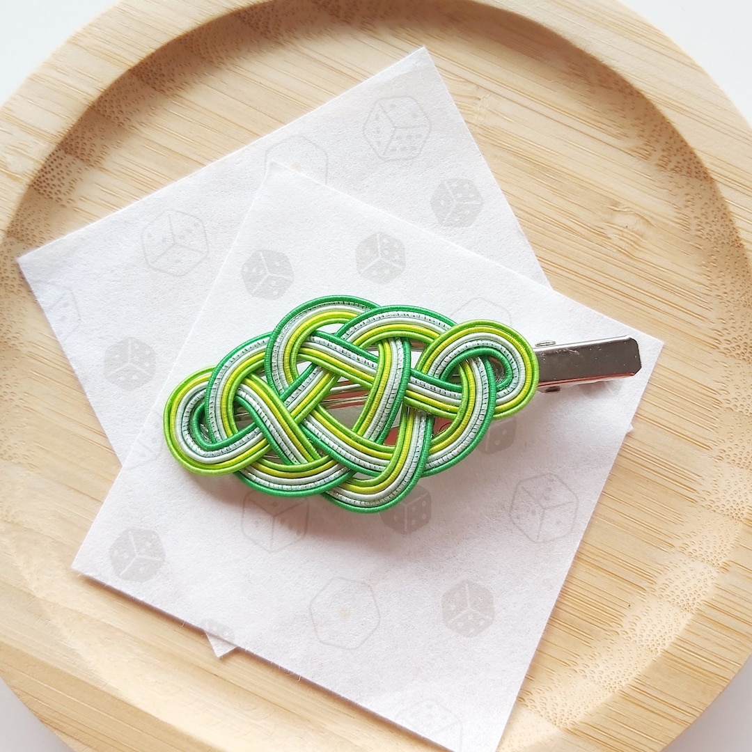 Japanese Knot Hair Clip Mizuhiki Paper Cords Spring Colour - Etsy