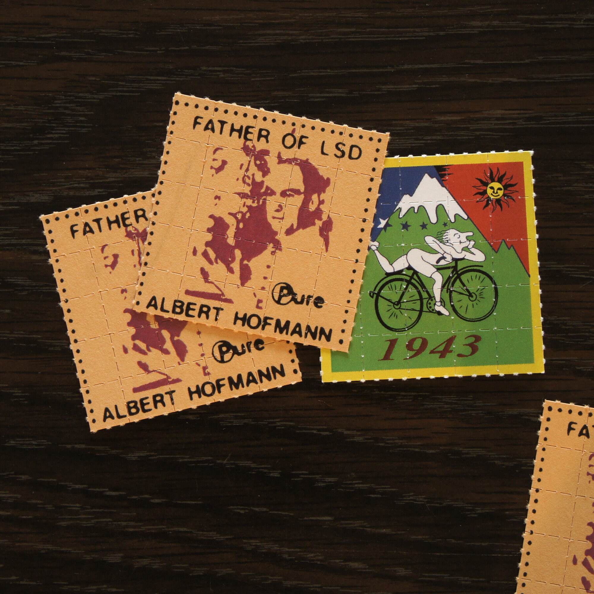 Albert Hofmann Father of LSD Blotter Art Unique Print - Etsy