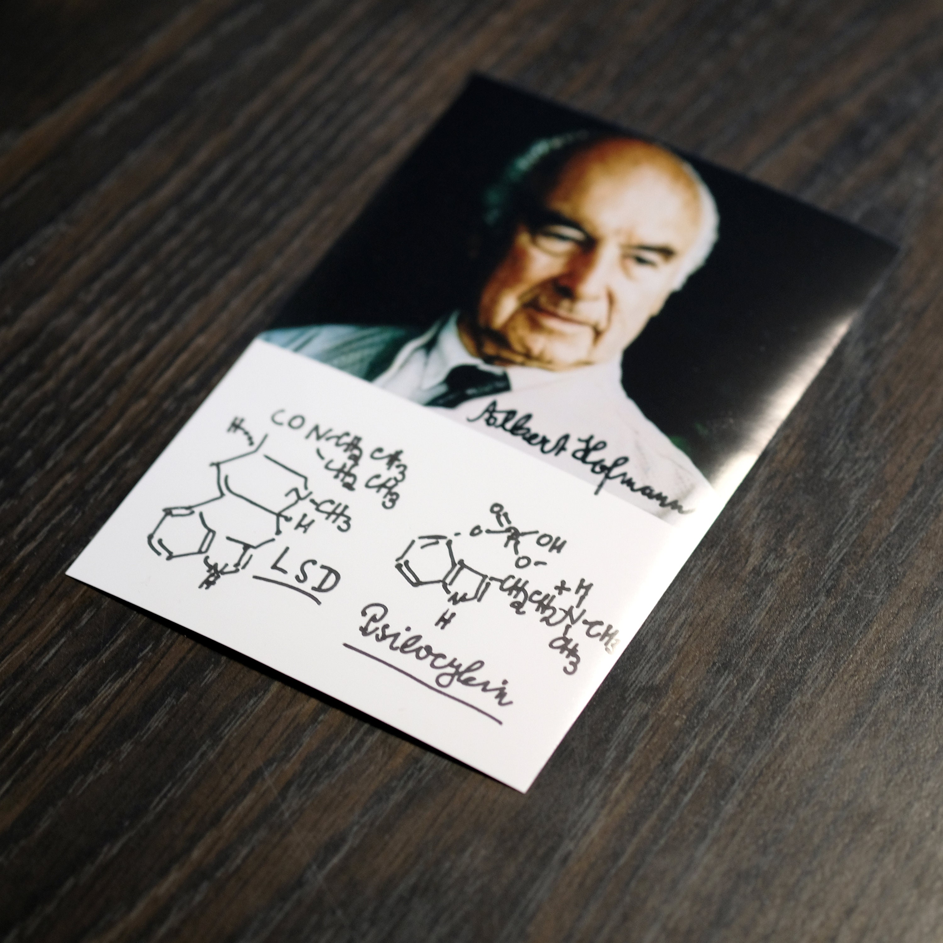 Albert Hofmann Autograph Repro Autograph Photo LSD Psilocybin Formula ...
