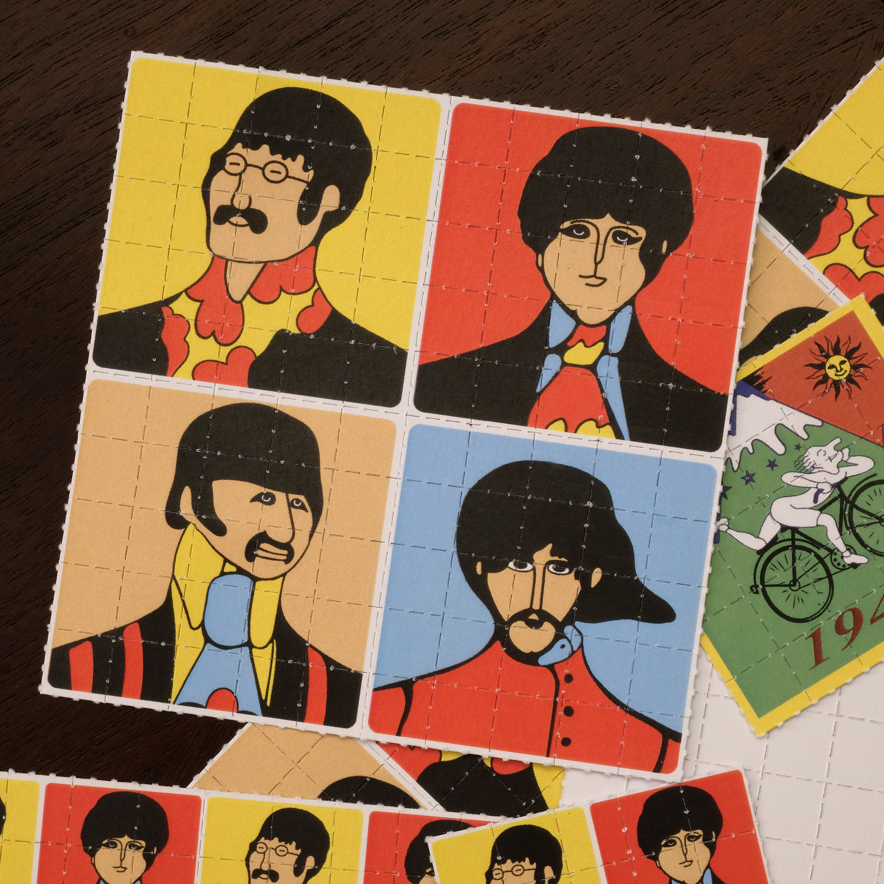 Paper Magnet the Beatles Yellow Submarine LSD Blotter Art Vintage ...