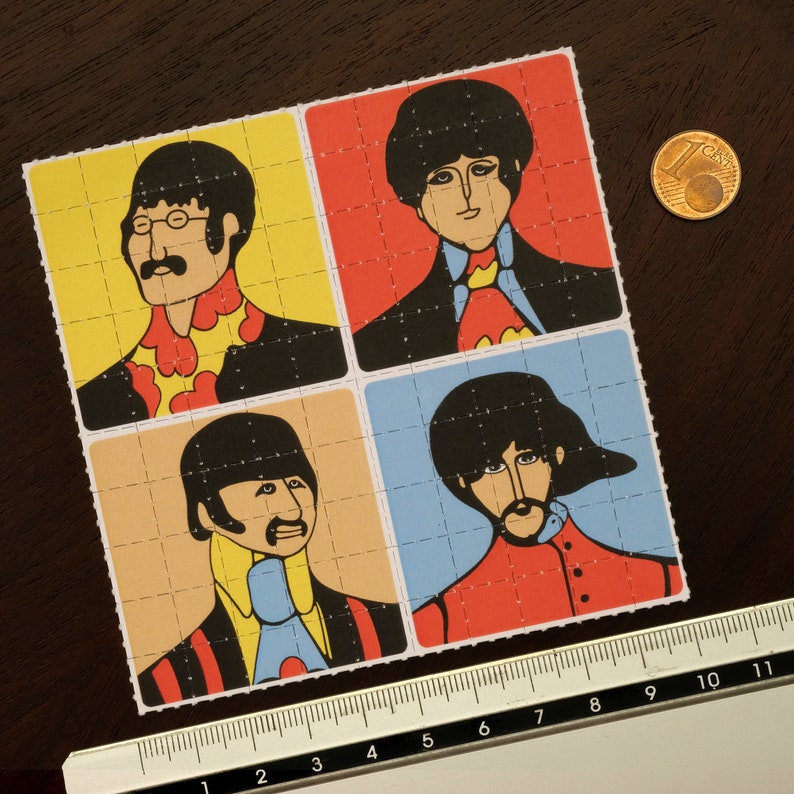 Paper Magnet the Beatles Yellow Submarine LSD Blotter Art Vintage ...