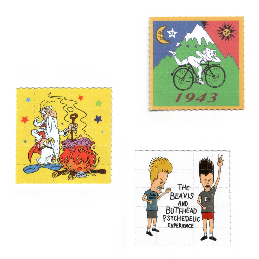 3x Blotter Art Set 2 LSD Vintage Print 5 X 5 Cm - Etsy