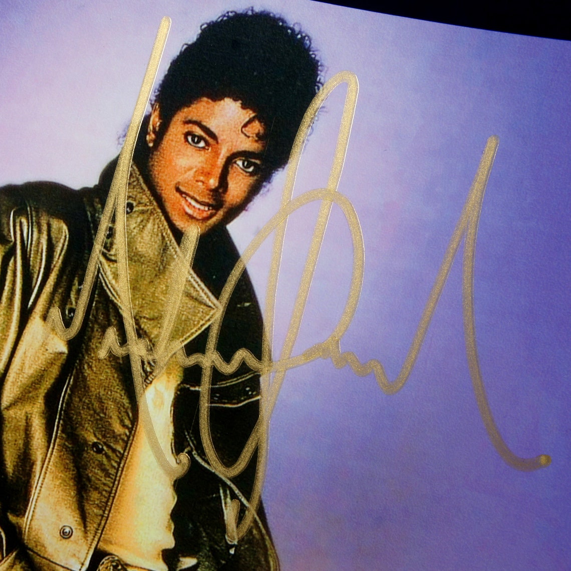 Michael Jackson Gold Autogram Photo Autogrammfoto - Etsy