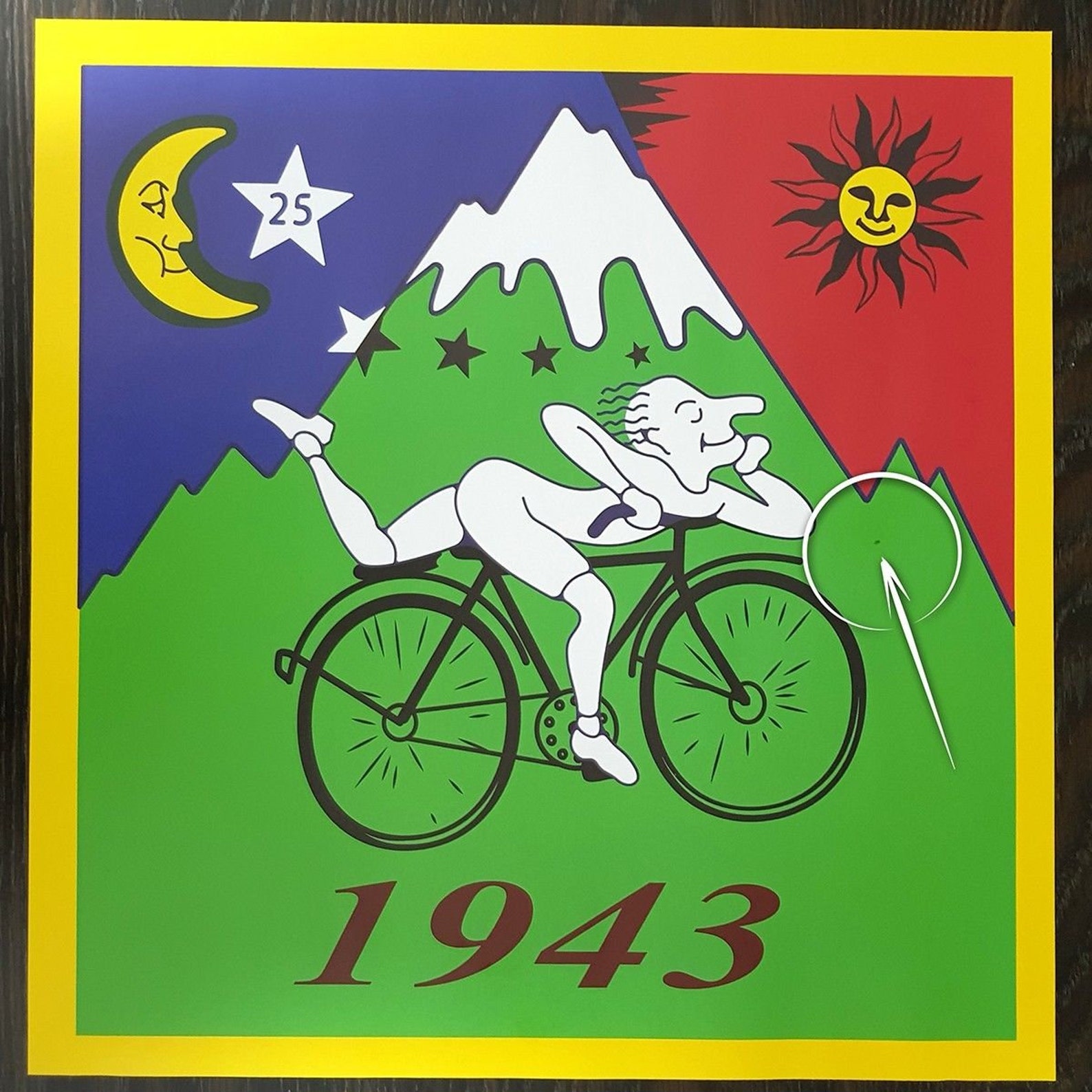 Poster Bicycle Day 1943 Albert Hofmann LSD Hofmann's Bike - Etsy