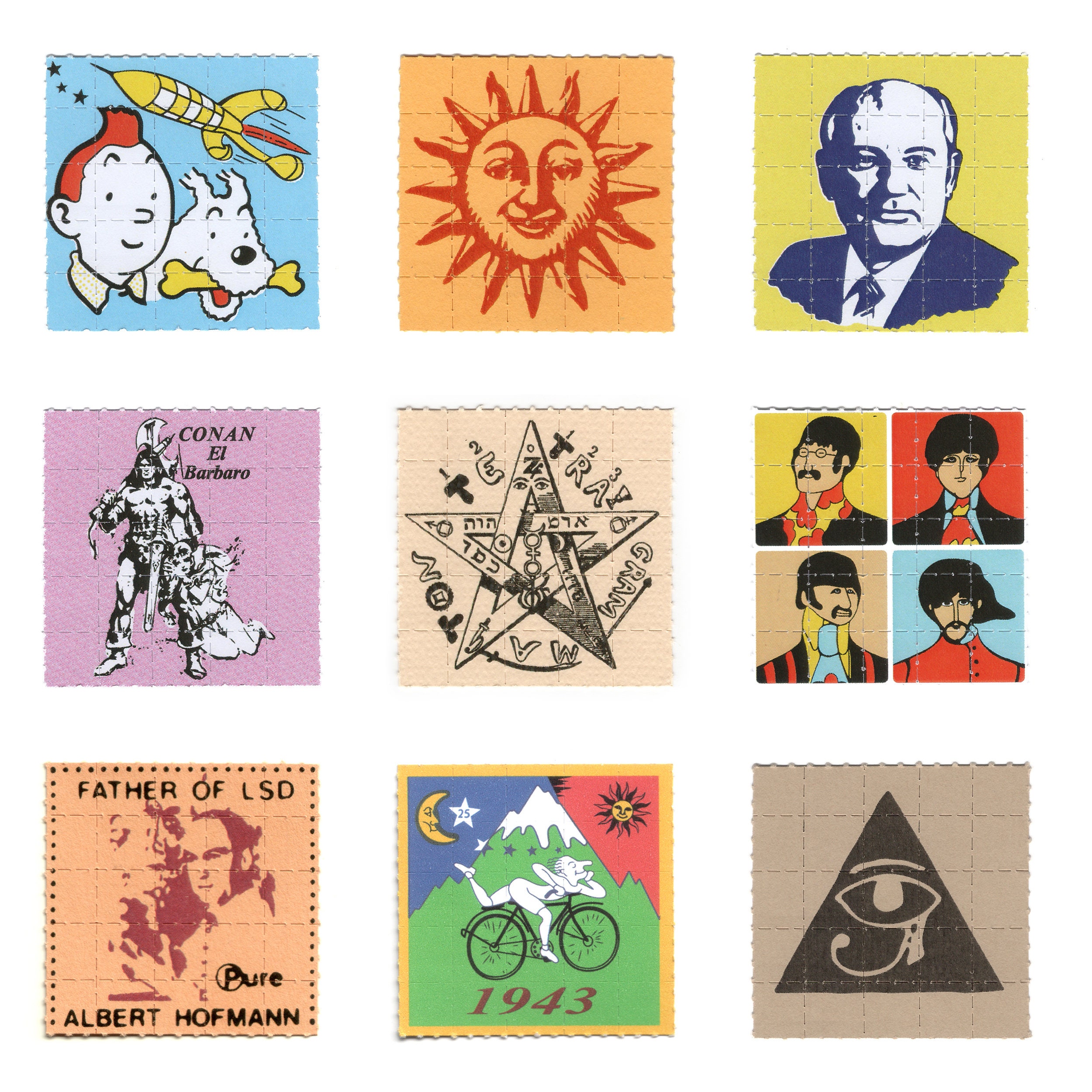 9x Paper Magnet Blotter Art LSD Unique Collection Set 2 5x5cm - Etsy ...