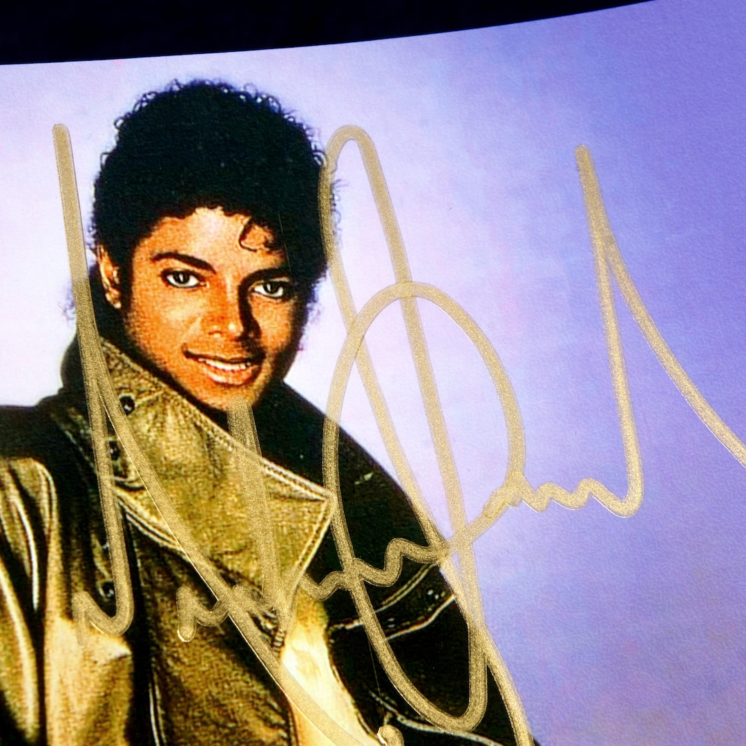 Michael Jackson Gold Autograph Photo Autograph Photo - Etsy