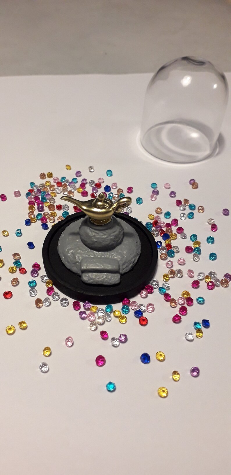 Genie Lamp Lamp of the Genie Glass Dome Miniatures. - Etsy