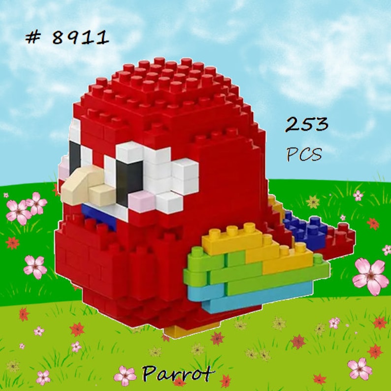 DIY Mini Bricks Cute Birds,building Block Decor,building Block Bird ...