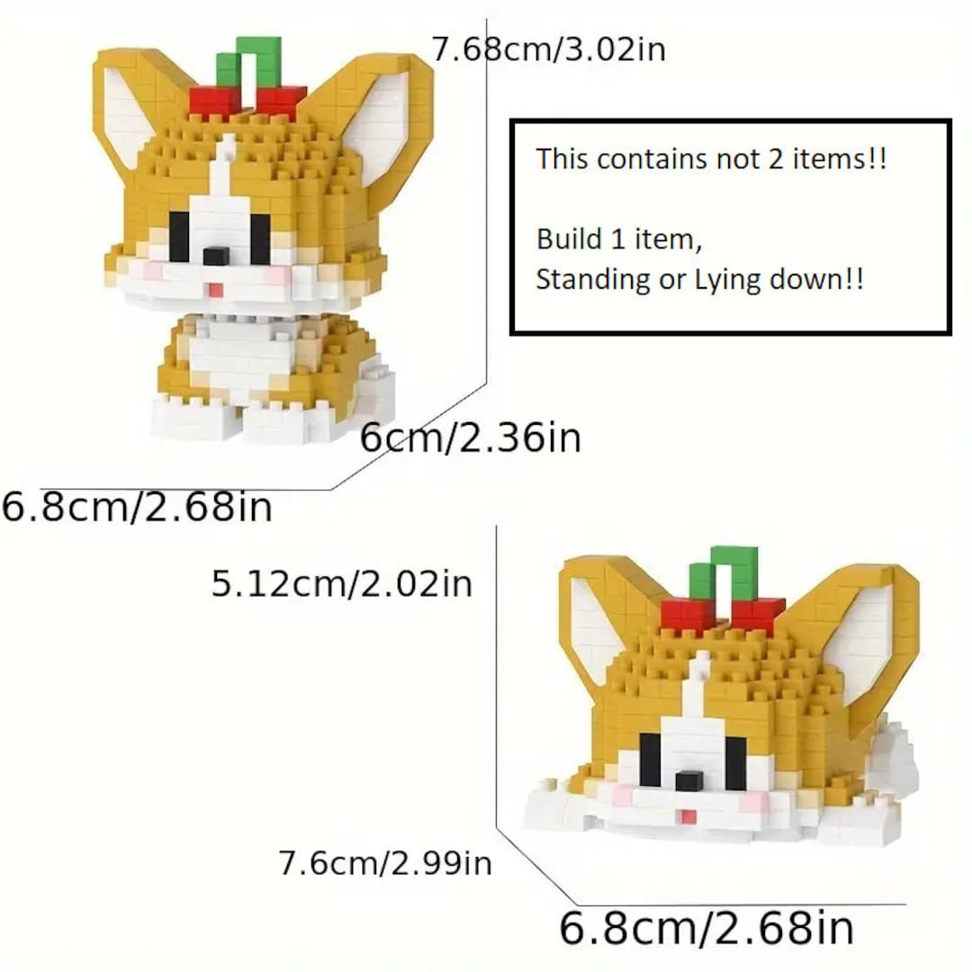 Cute Dogs DIY Mini Bricks L Building Block Decor L Building Block L ...