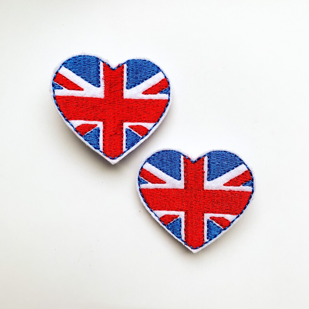 Heart Union Jack Hair Clips - Etsy