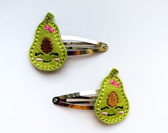 Avocado Hair Clips Avocado Hair Bow Avocado Hair Clip Felt - Etsy
