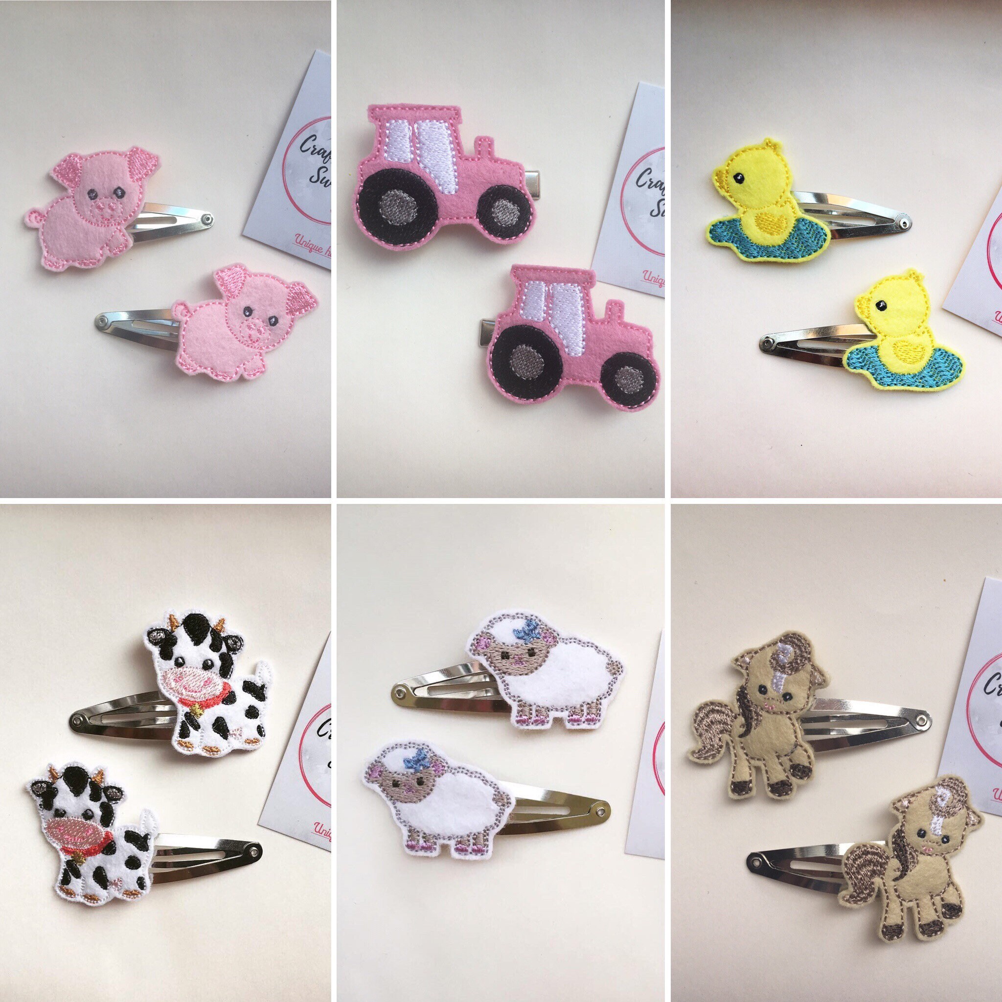 Green Tractor Hair Clips | Etsy