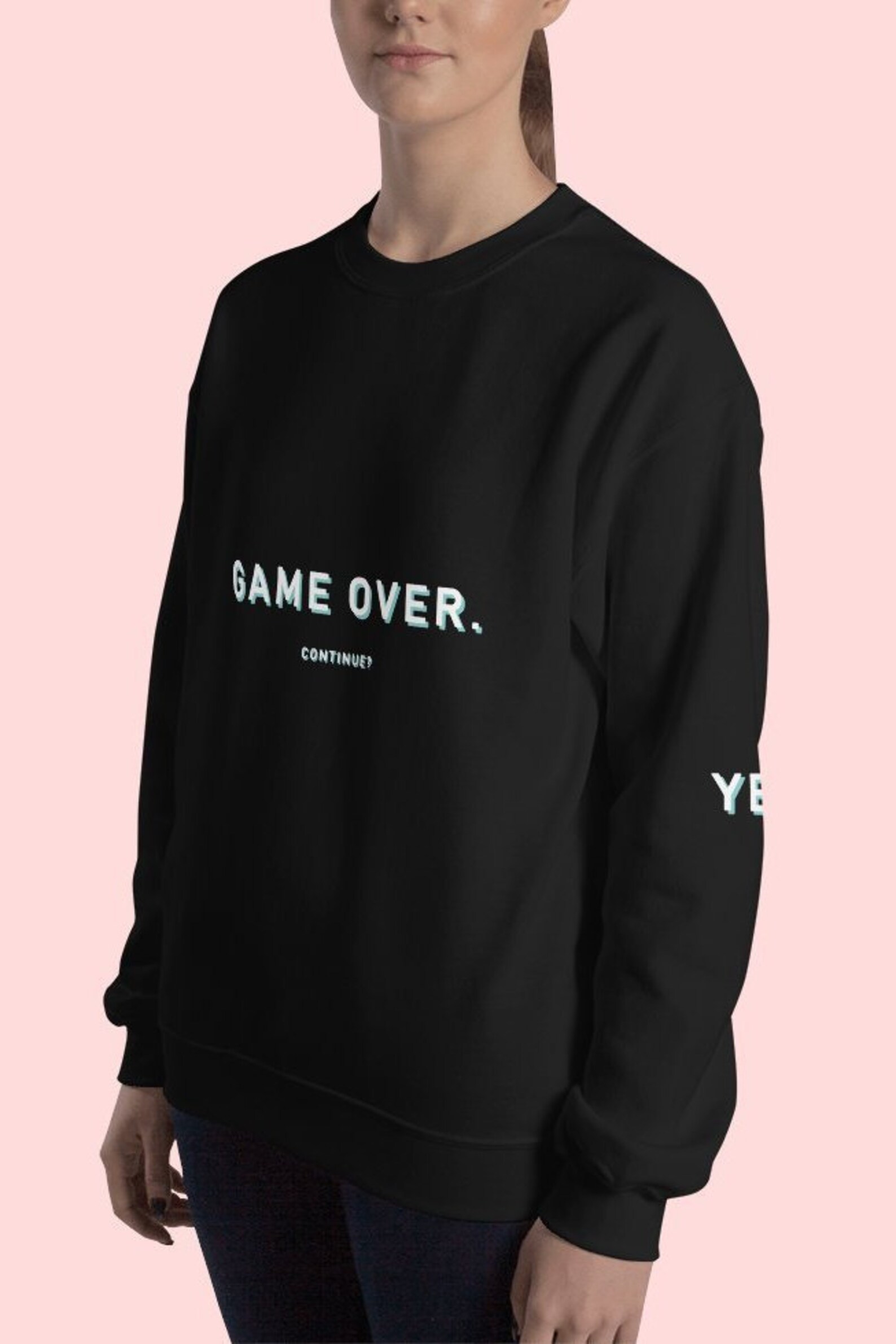Game Over Sweater Gamer Gift Cute Women Sweatshirt - Etsy