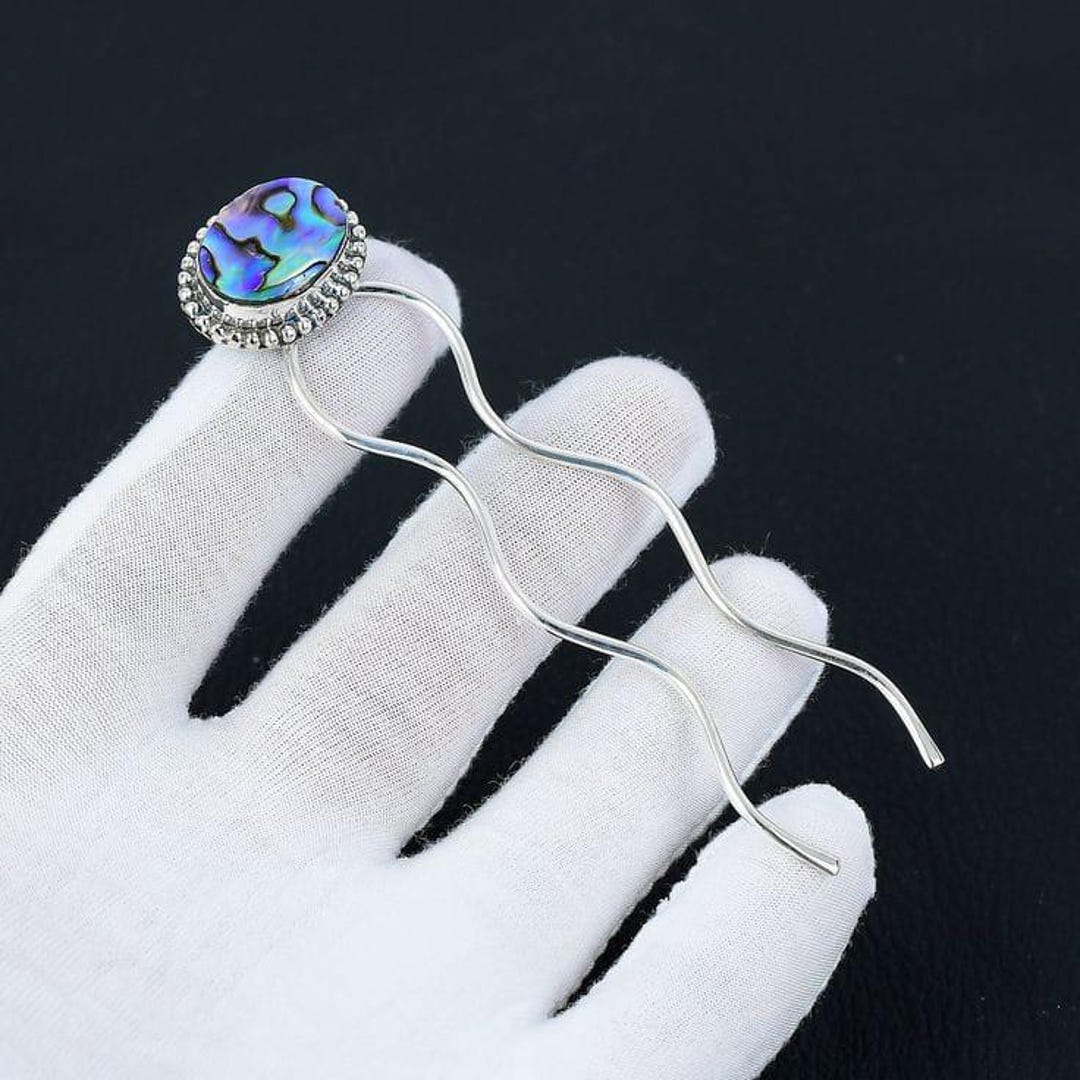 Abalone Hair Stick, Abalone Shell Hair Fork, Abalone Shell Hair Pin ...