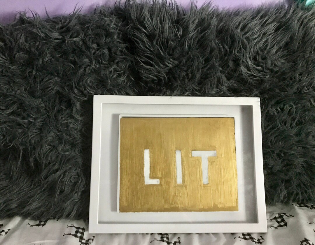 Light up Lit Gold and White Shadow Box Frame - Etsy
