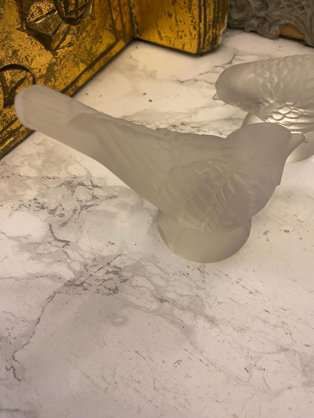 Barolac Vintage Frosted Art Glass Birds Czechosvakia - Etsy