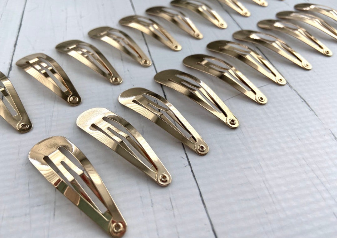 Gold Snap Clip Gold 50mm Tear Drop Snap Clips 50mm Clip Hair Clip DIY ...