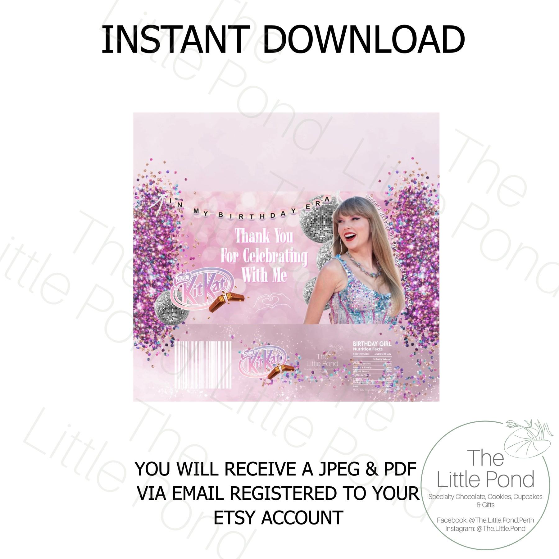 Tswift Inspired Kit Kat Candy Wrapper - Etsy