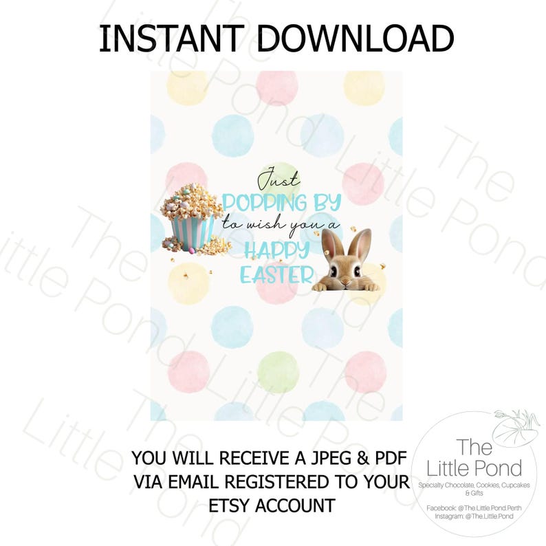 Printable Easter Popcorn Wrapper Template, Printable Easter Bunny ...