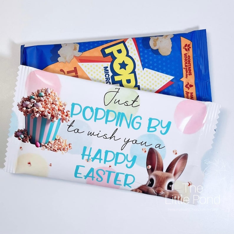 Printable Easter Popcorn Wrapper Template, Printable Easter Bunny ...