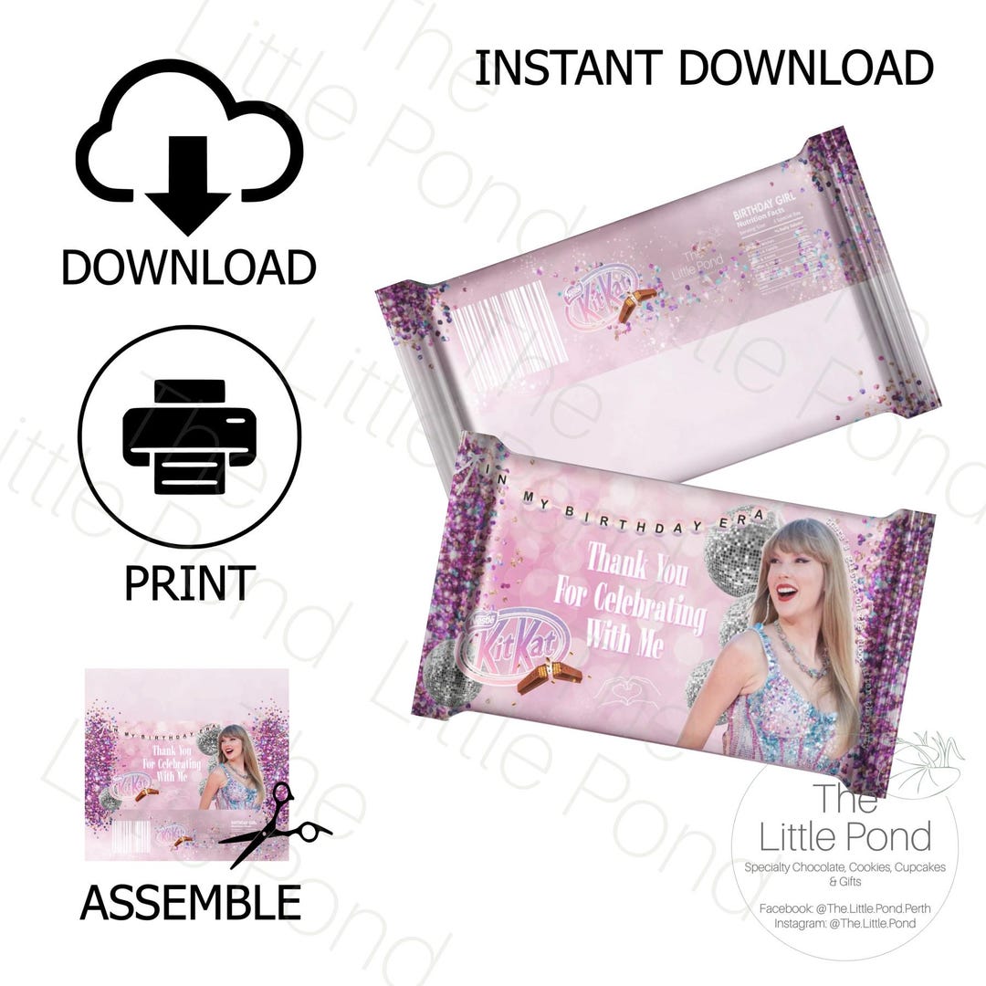 Tswift Inspired Kit Kat Candy Wrapper - Etsy