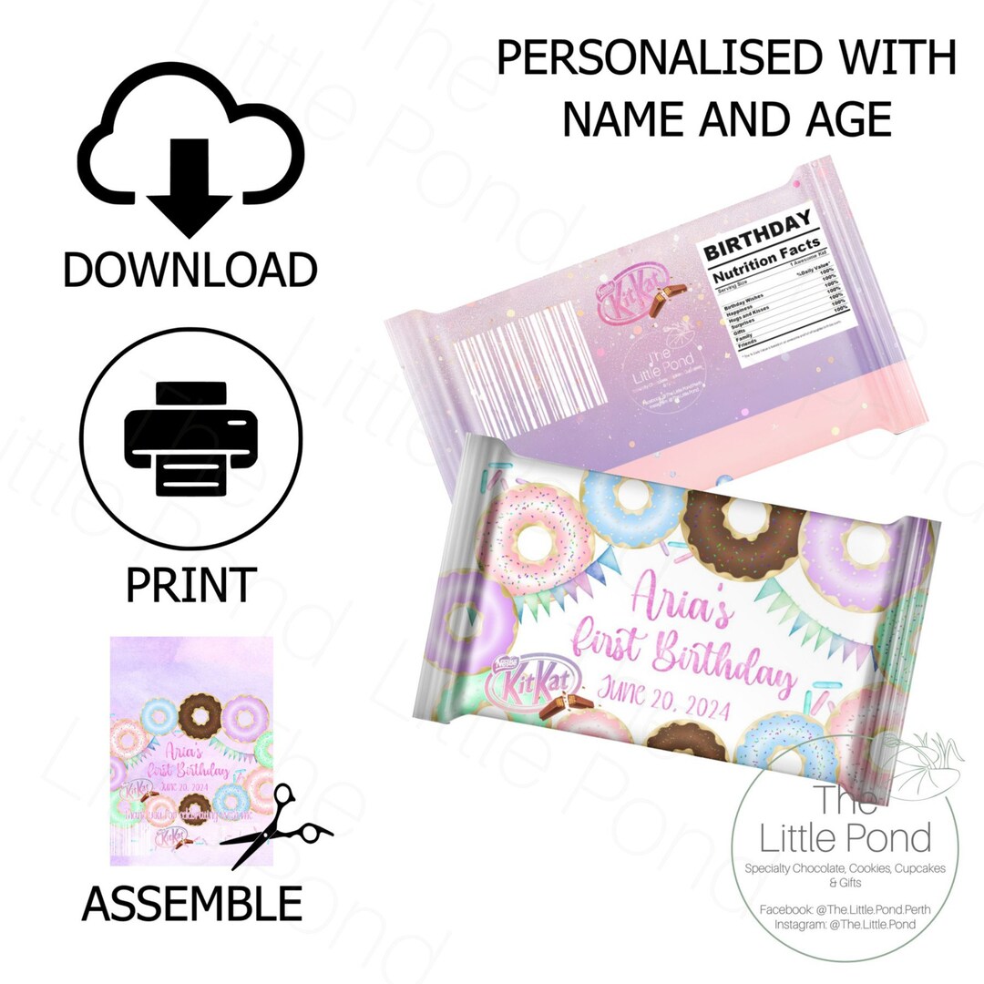 Chocolate Candy Bar Wrapper - Kitkat 4 Finger - Etsy