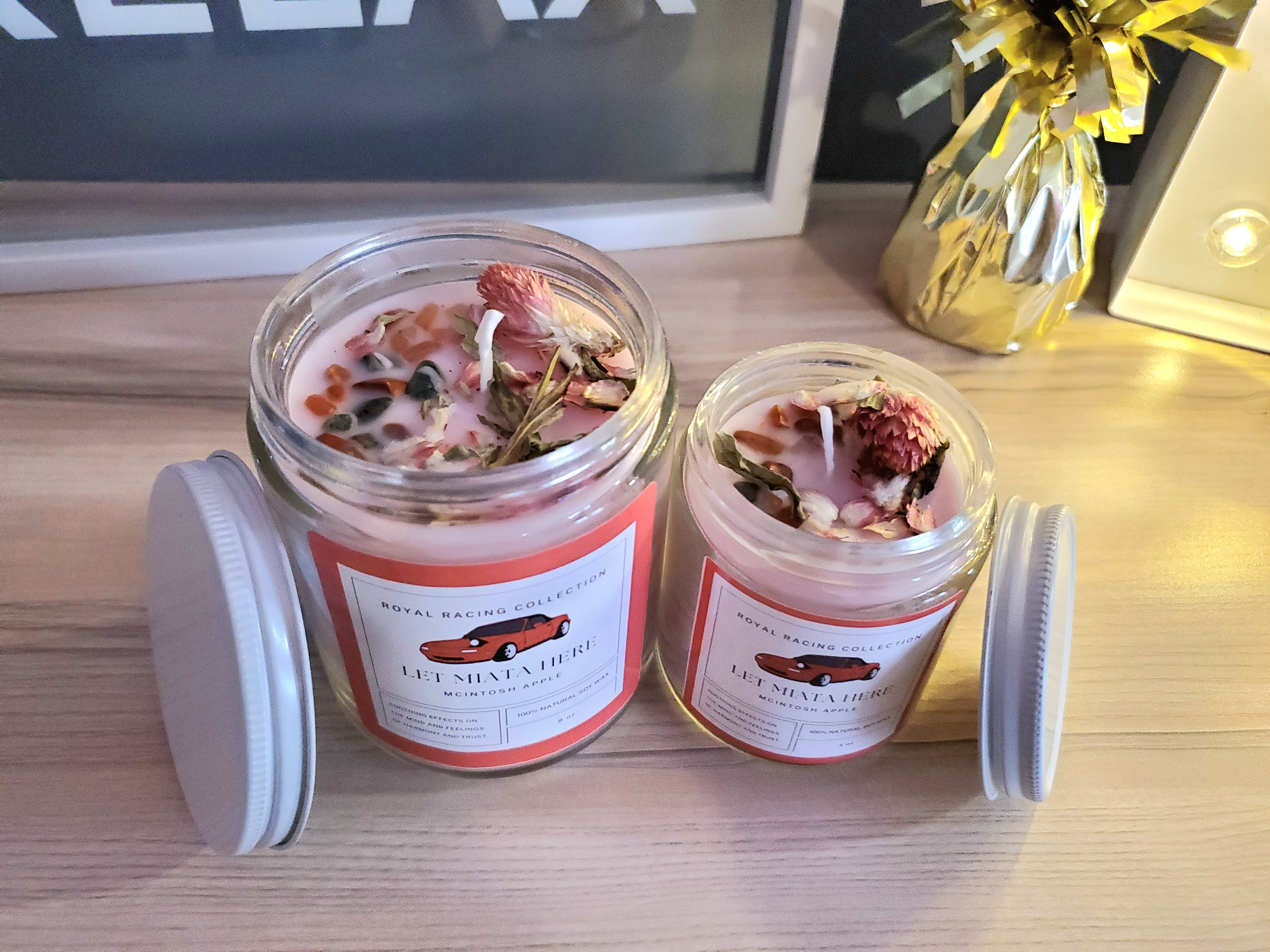 LET MIATA HERE Red Miata Mcintosh Apple Homemade Soy Car Candle 4oz ...