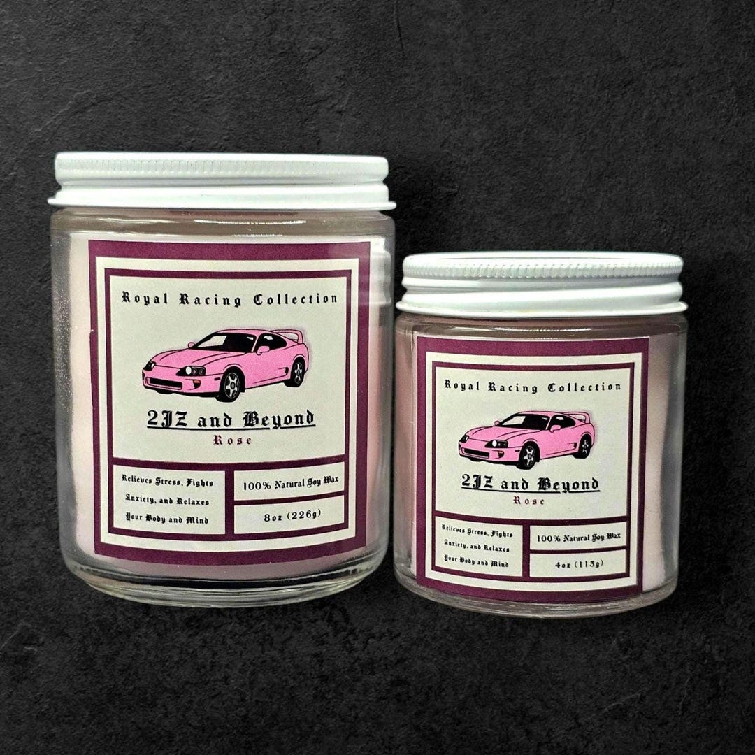 2JZ AND BEYOND | Pink Supra | Rose | Homemade Soy Wax Car Candle - Etsy