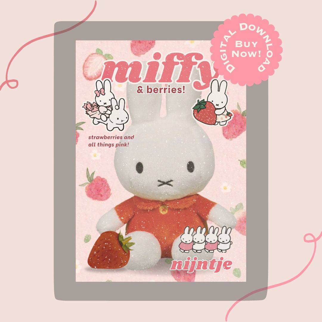 STRAWBERRY MIFFY - Original Wall-art Digital Printable | Allmypapercuts ...